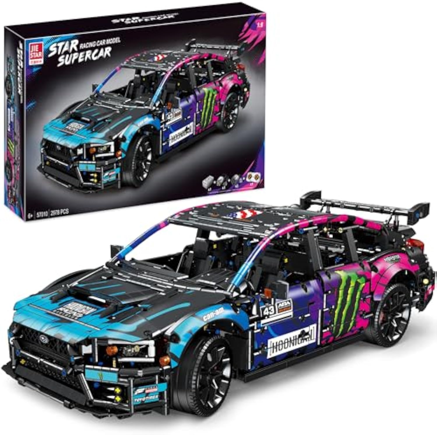 Model Cars Building Set for Adults – 2978 Pieces Race Car Building Kit ...